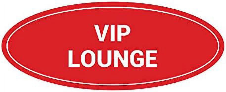 oval vip lounge sign (red) - medium - Walmart.com