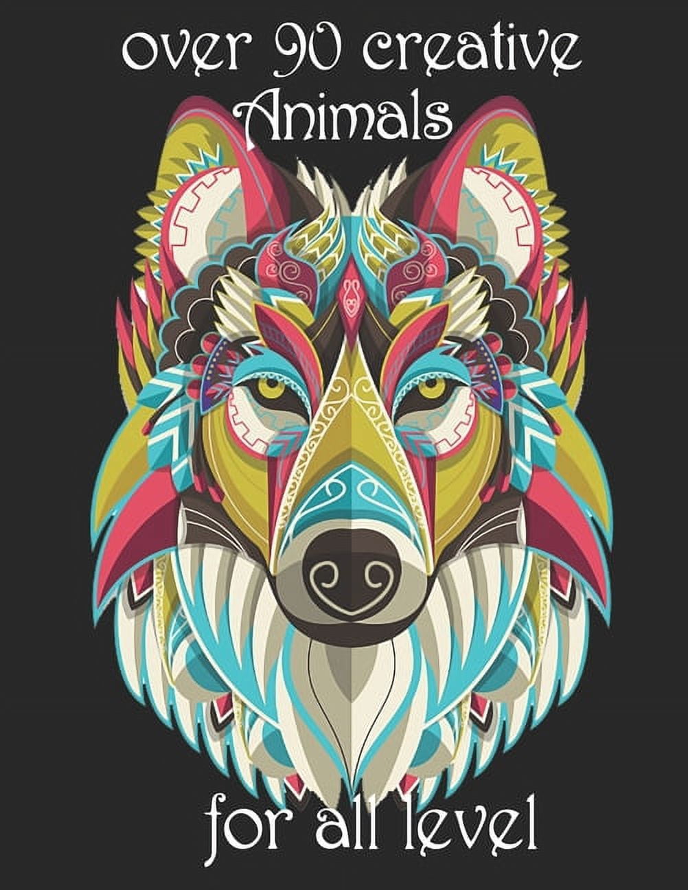 over 90 creative Animals for all level: Adult Coloring Book with ...