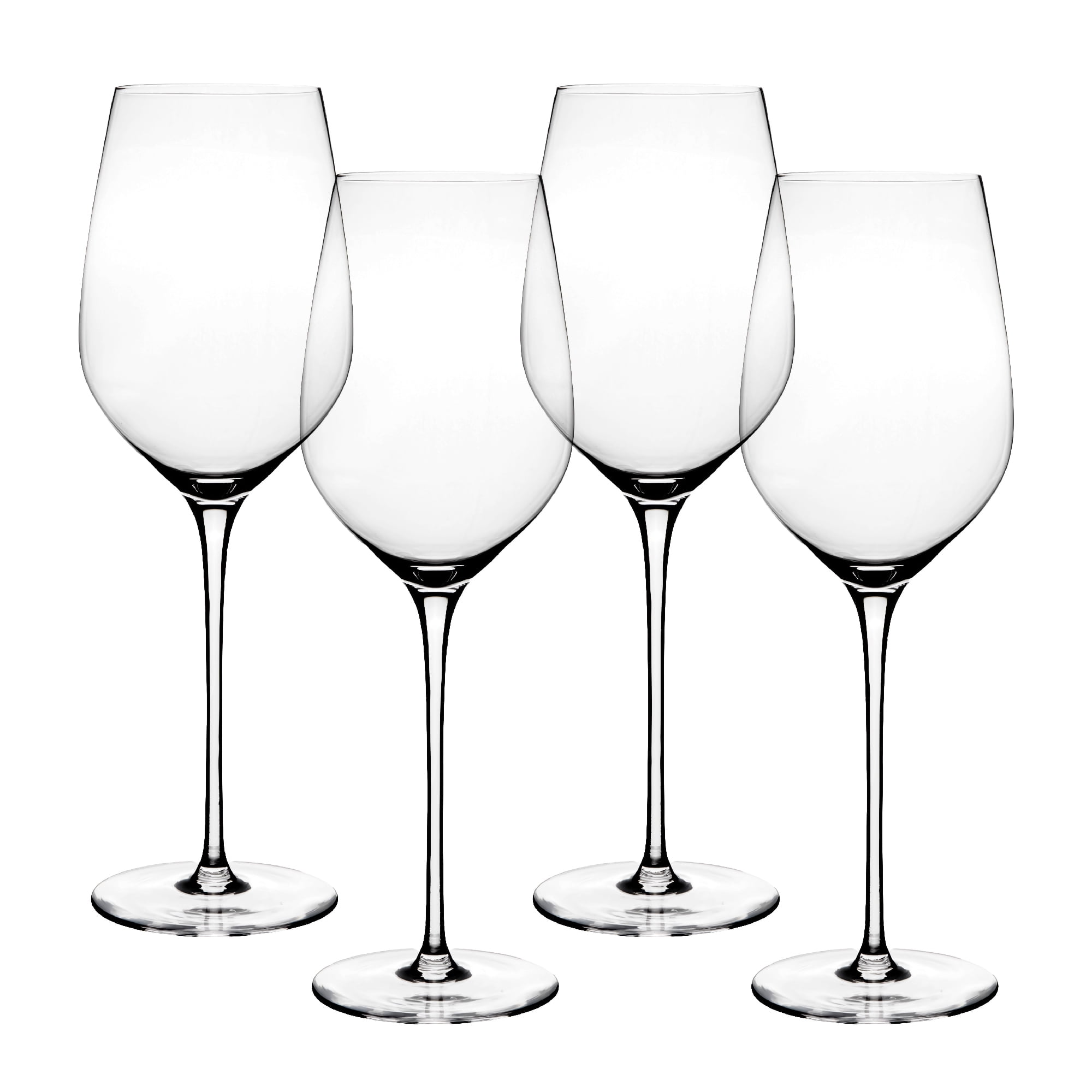 over&back 16oz Traditional Glassware - Set of 4 Classic Stem Drinking ...