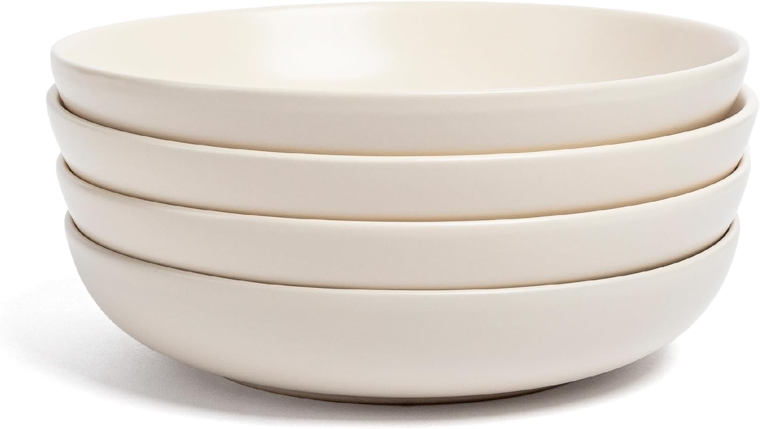 over&back Coupe Dinner Bowl Set - Stoneware Dishes - Comes with 4 ...