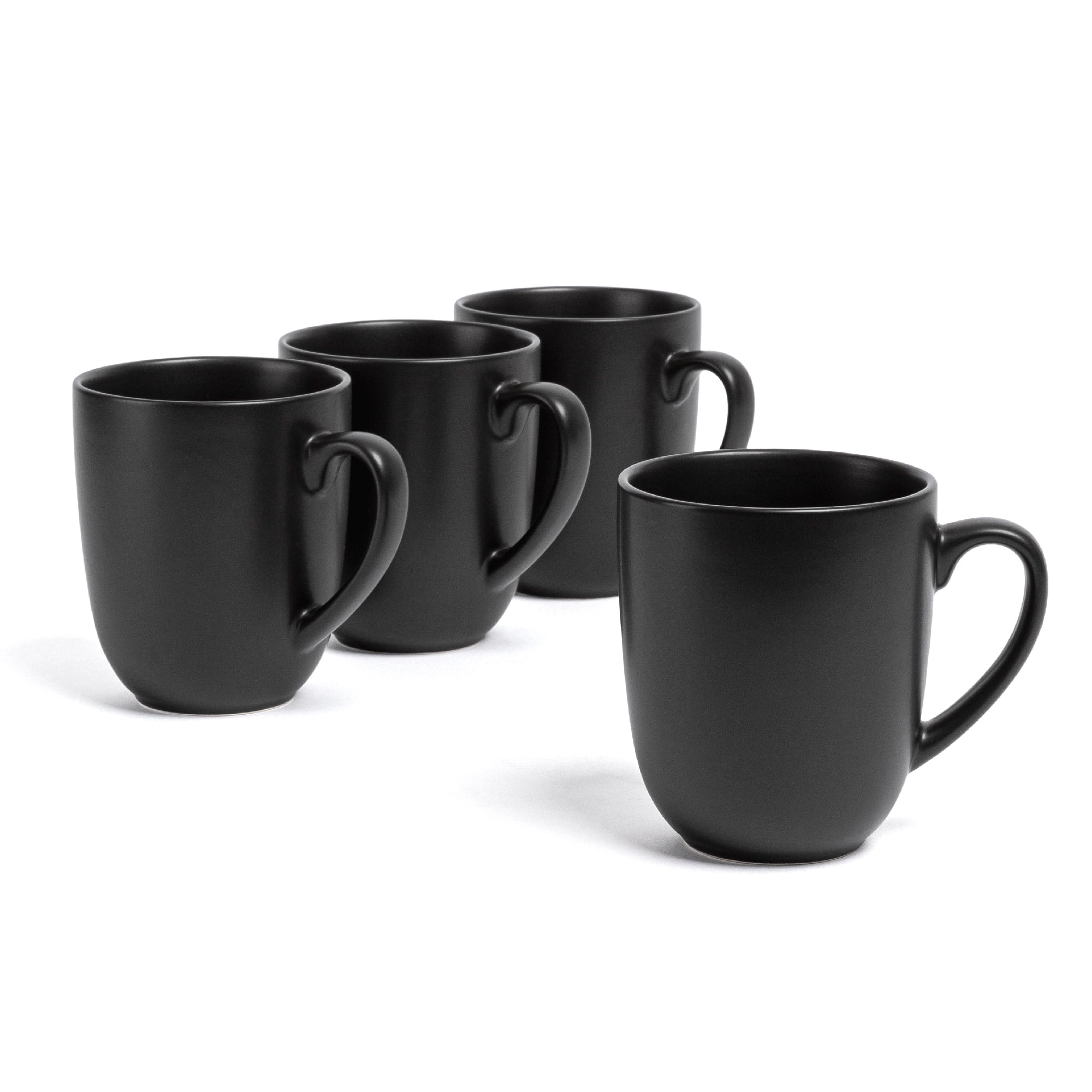 over&back Coupe Stoneware Coffee Mugs - 4-Piece Mug Set - Enjoy the ...