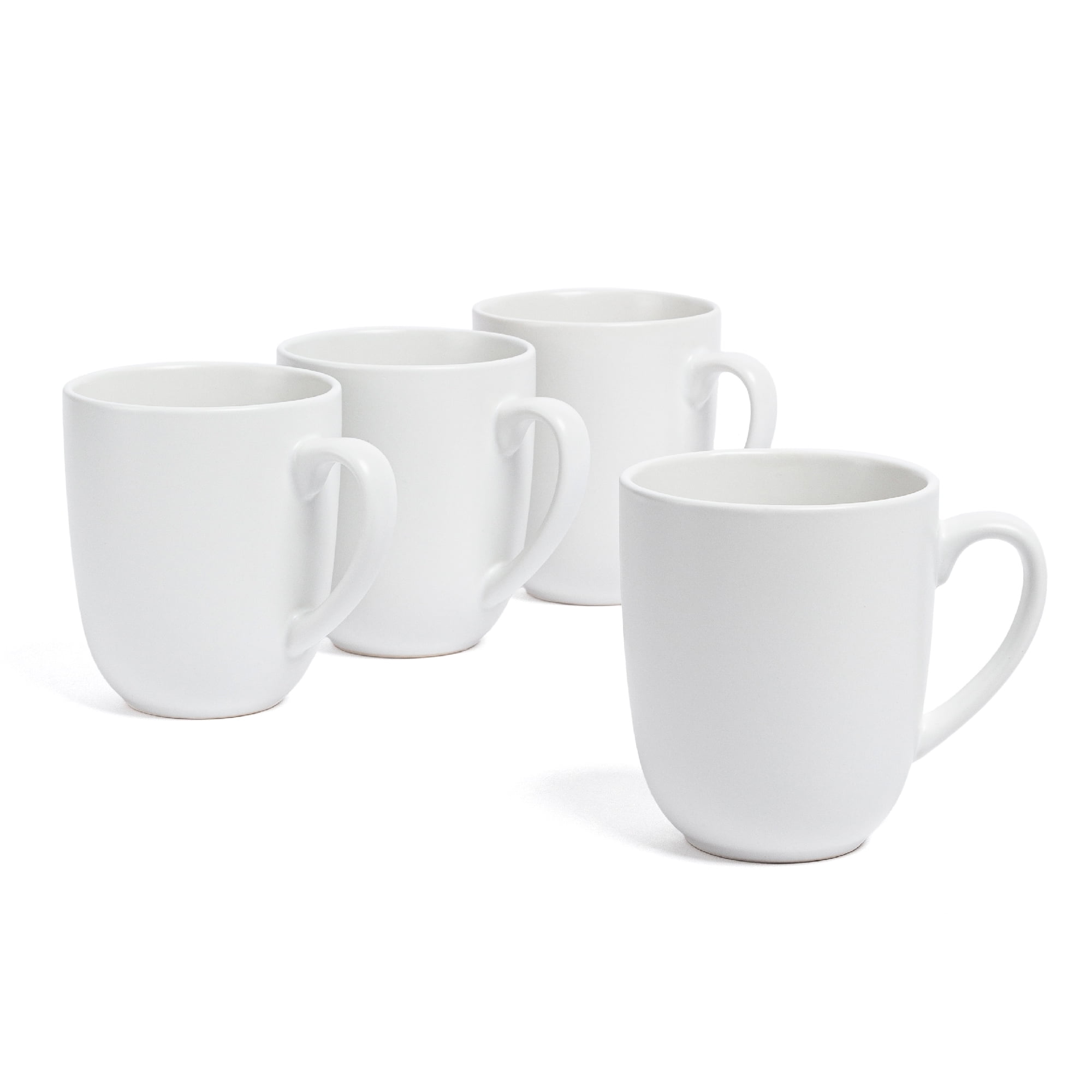 over&back Coupe Stoneware Coffee Mugs - 4-Piece Mug Set - Enjoy the ...