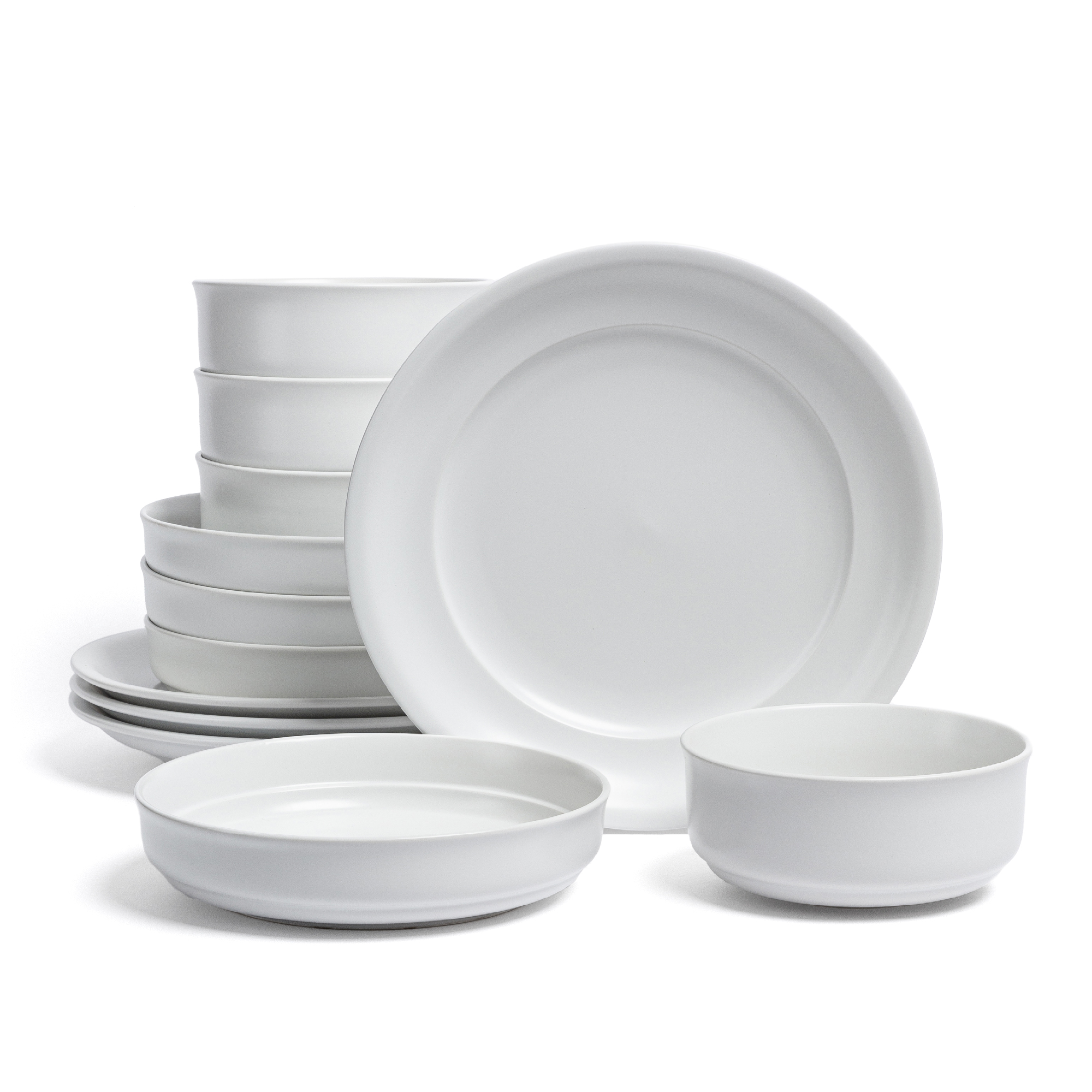 overback 12-piece Porcelain Dinnerware Set - Walmart.com