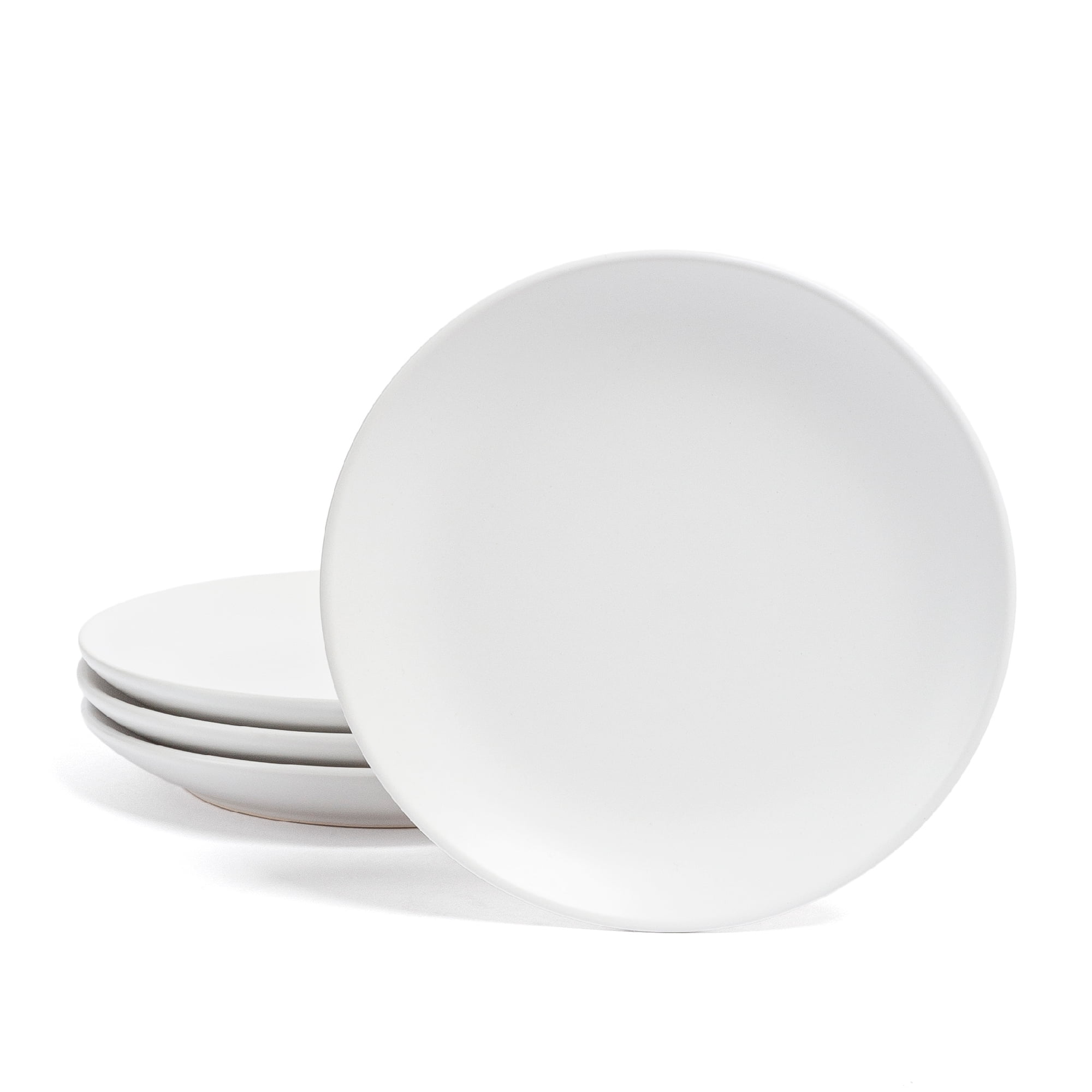 over&back Stoneware Plates - Dish Set with 4 Appetizer Plates - 4-Piece ...