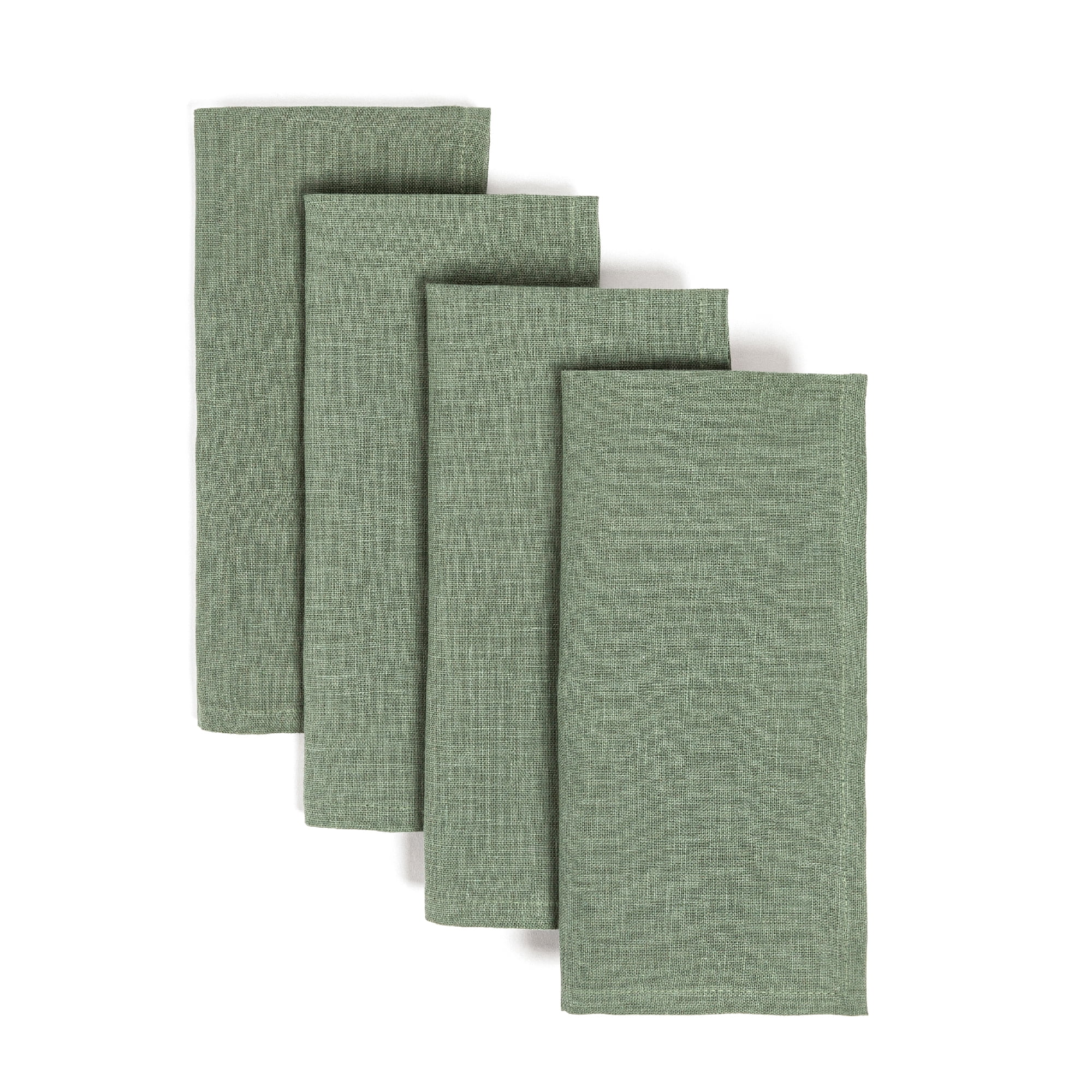 over&back Washed 100% Linen Cloth Napkins - Washable Napkins Set for ...
