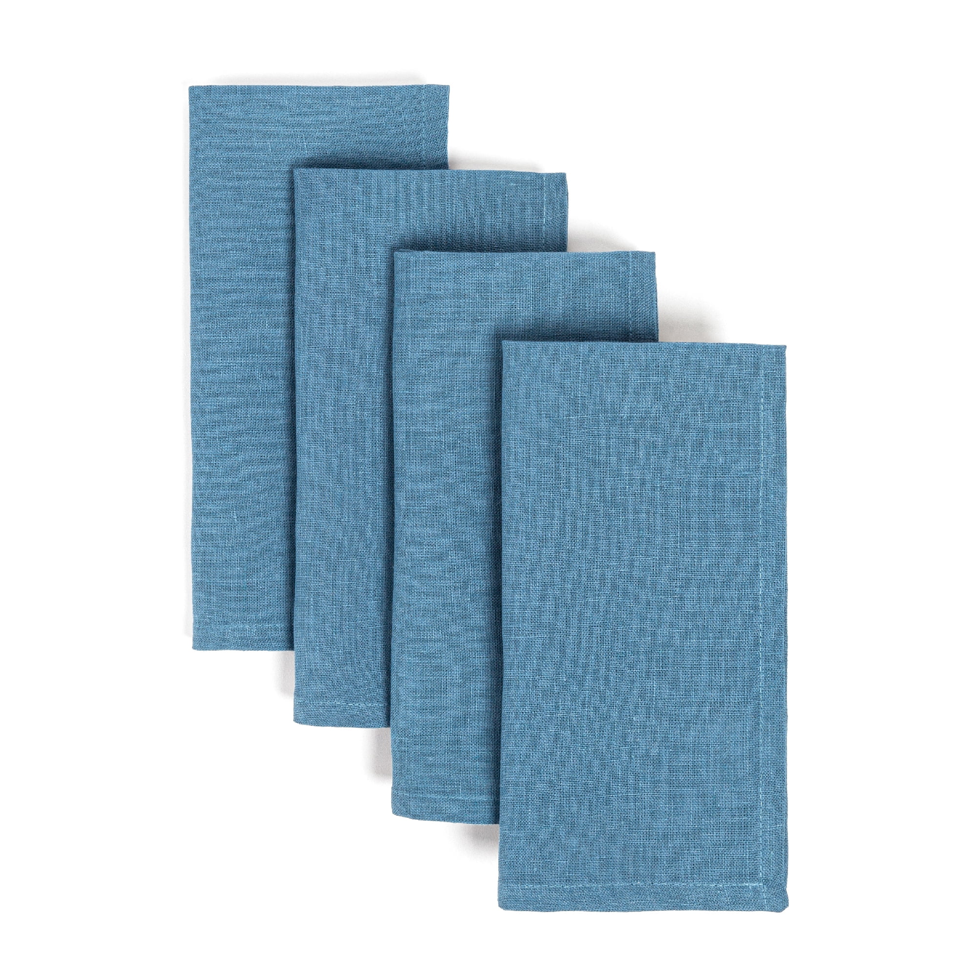 over&back Washed 100% Linen Cloth Napkins - Washable Napkins Set for ...