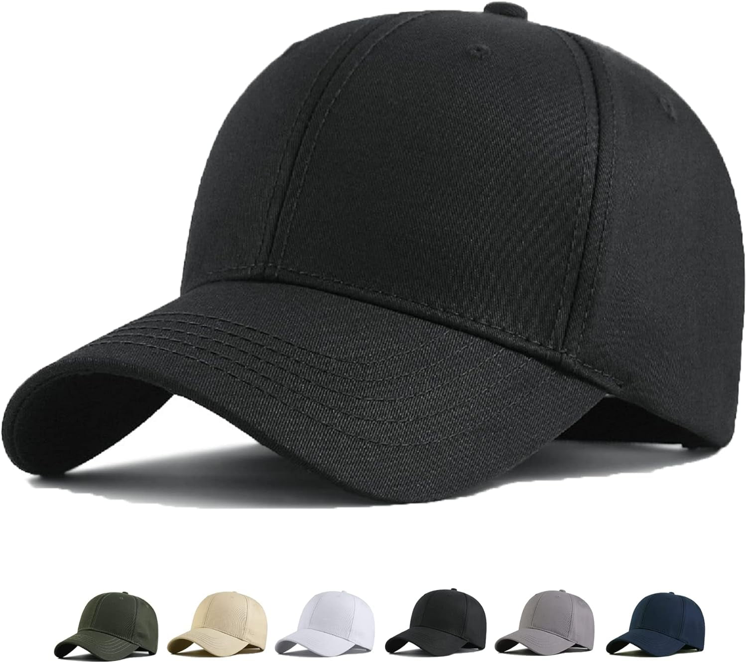 oversize baseball cap xxl big head hats for men large head hats dad hat adjustable 23.6"-26.8 ...