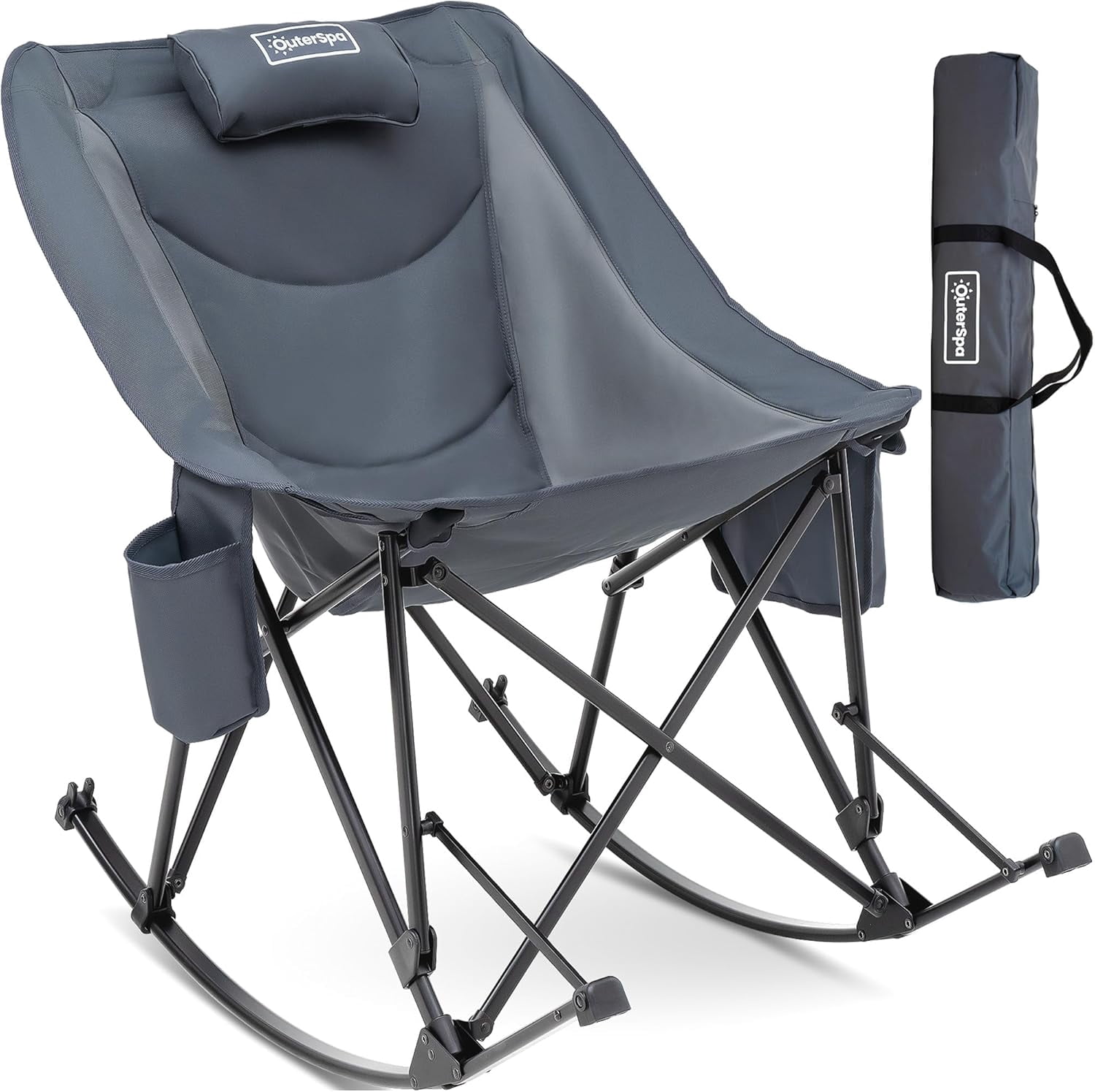 oversized camping chair for adults, lawn chairs outdoor fold up ...