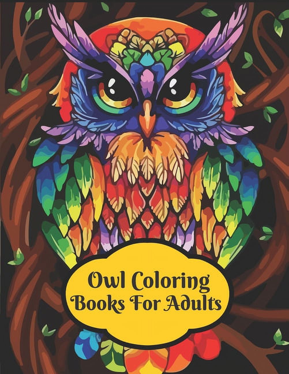 owl coloring books for adults: An Adult Coloring Book with Fun Owl ...