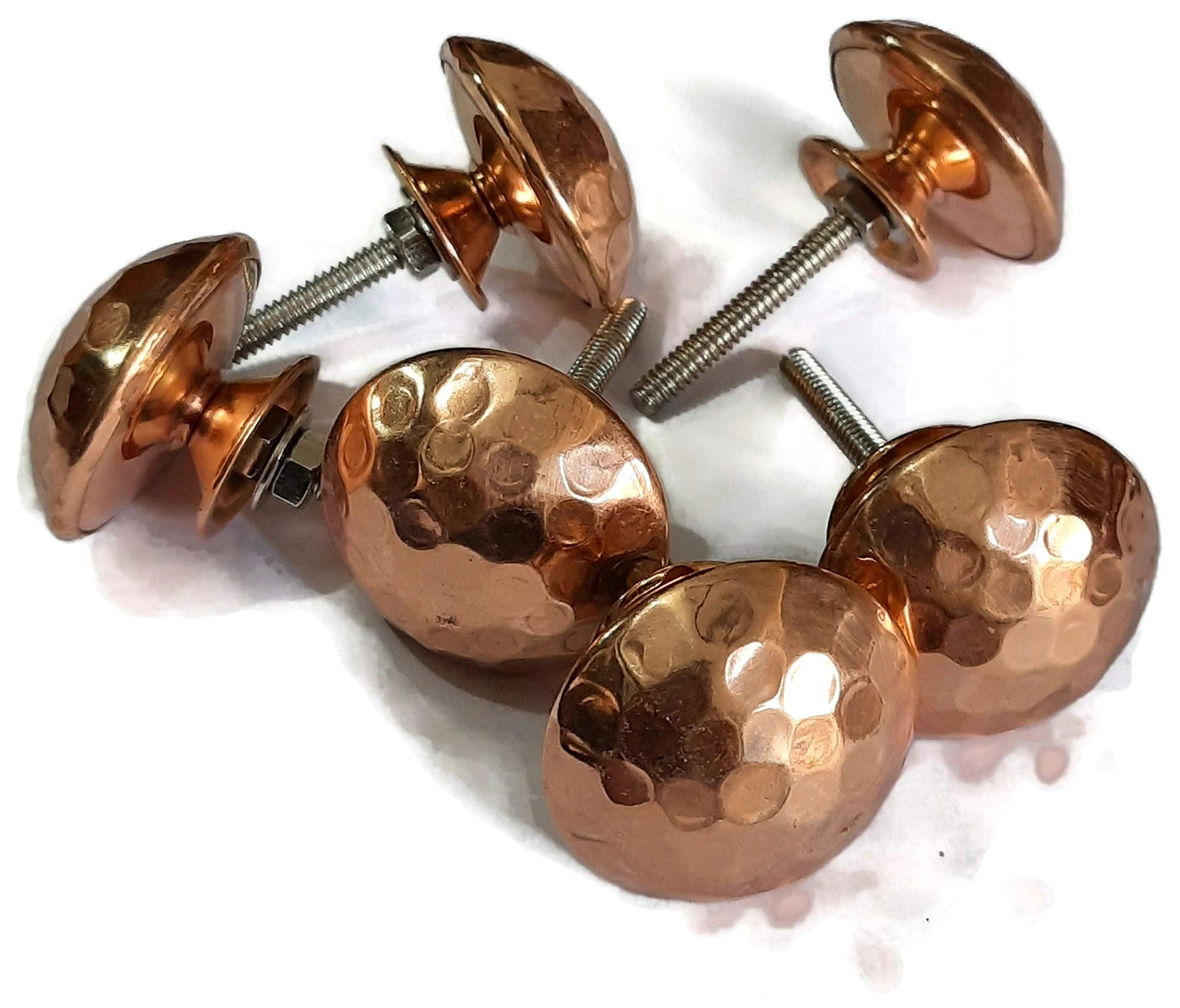 owlKraft Set of 6 Unique Handmade Hammerbeat Design Copper Cabinet ...