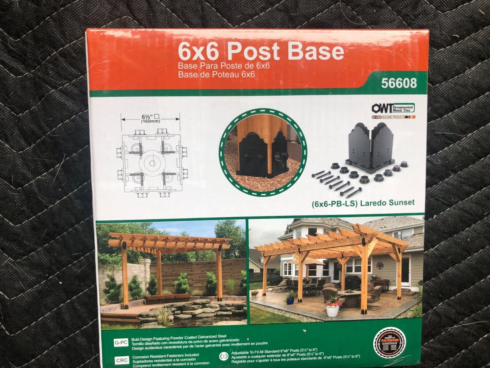 owt 6x6 post base kit - laredo sunset - Walmart.com