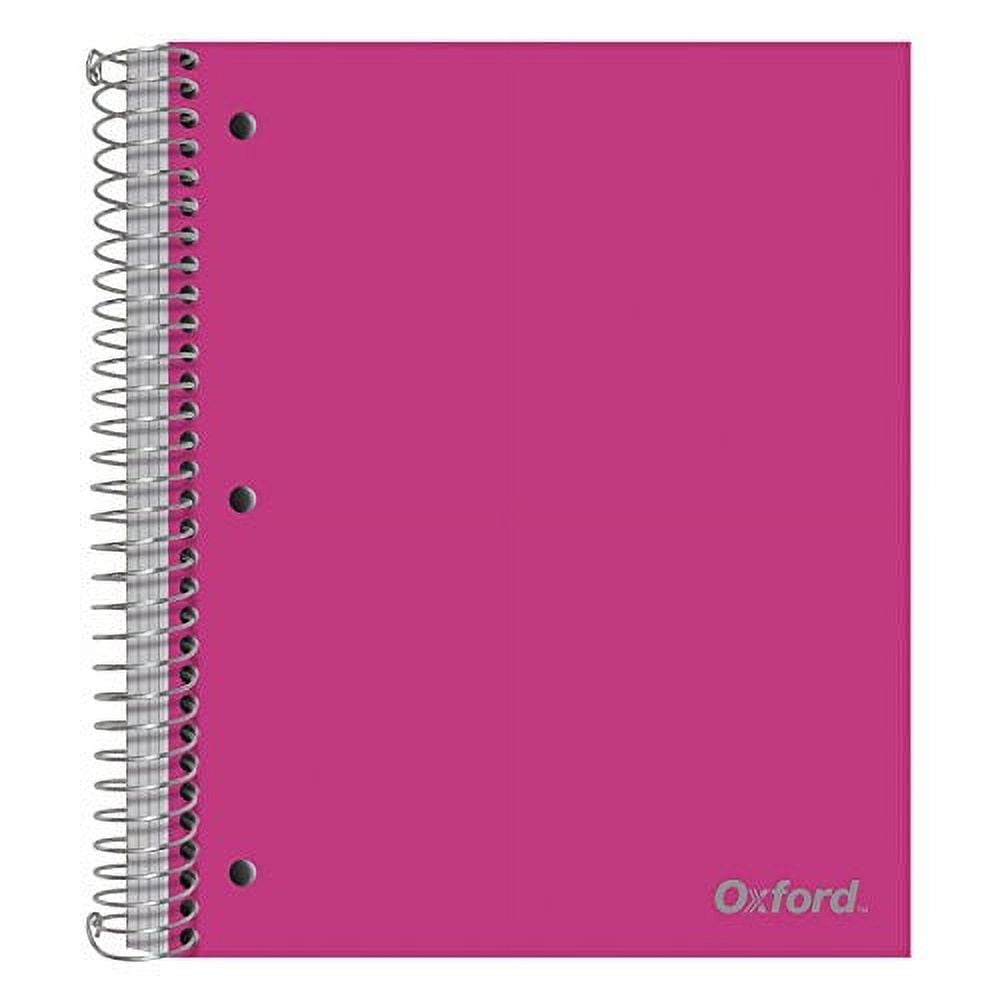 oxford 5-subject poly notebook, 8-1/2" x 10-1/2", wide rule, 200 sheets ...