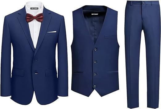 oys Suit 5 Piece, Formal Suits for Boys, Ring Bearer Outfit, Functional ...