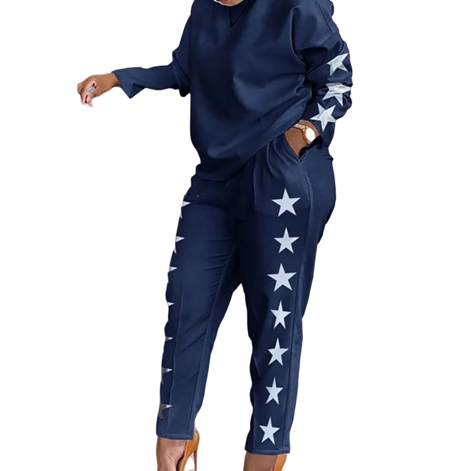 oyyn Women's 2 Piece Jogging Tracksuit, Fashionable Pullover and Pants ...