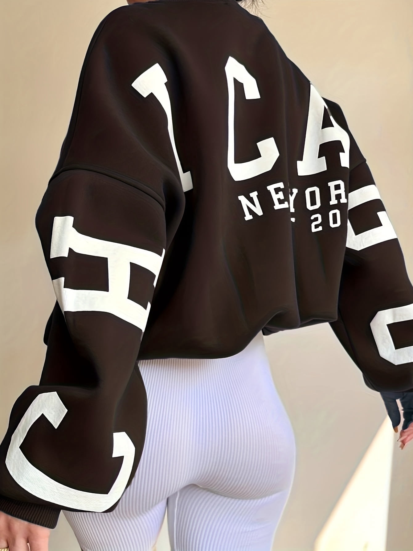 OYYN Sweatshirts for Women Winter Casual Crerw Neck Thickened Graphic ...