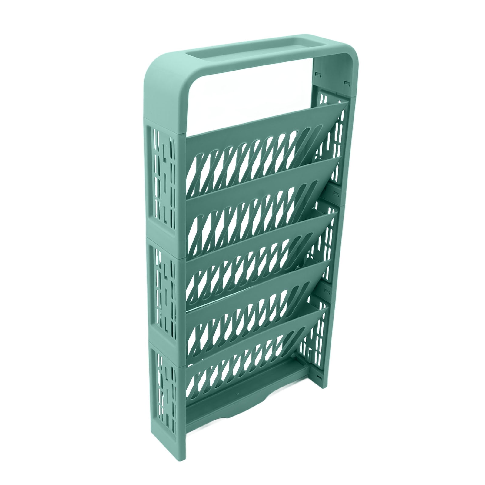 Bookshelf, Plastic Large Capacity 5 Tier Contemporary Book Shelf For ...