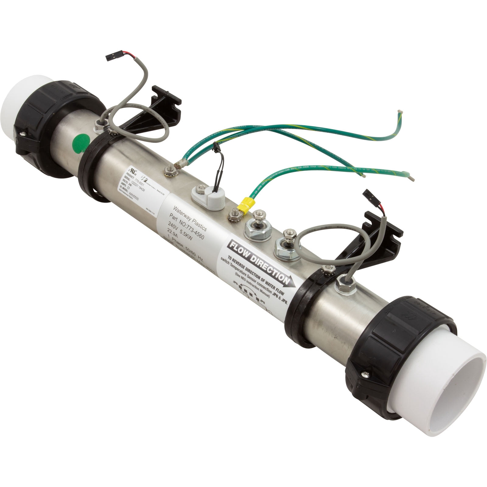 Waterway 775-5001 NEO Series Heater FloThru 15" x 2" 5.5kW 230v ...