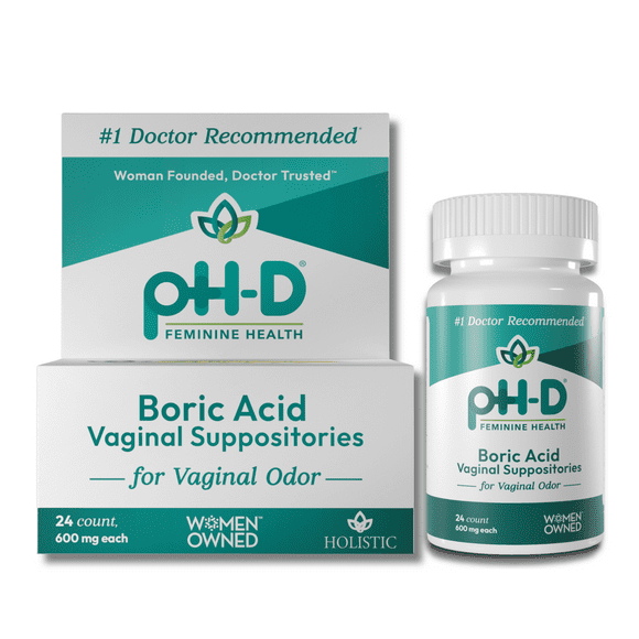 pH-D Feminine Health, Boric Acid Vaginal Suppositories for Women's ...