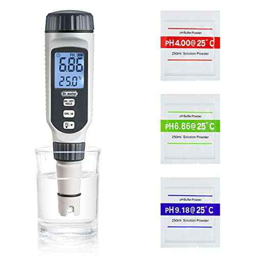 pH Meter, .01 High Accuracy Digital PH Tester with LCD Display, -14pH ...