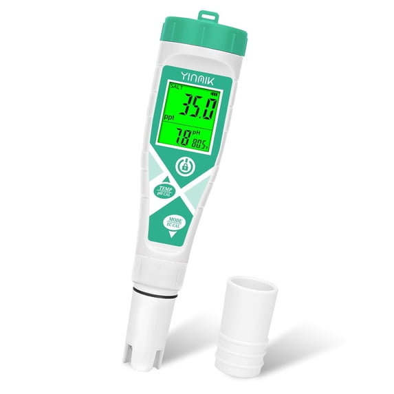 pH Meter, Hydroponic pH EC Meter, pH PPM Tester, pH Salt Reader for ...