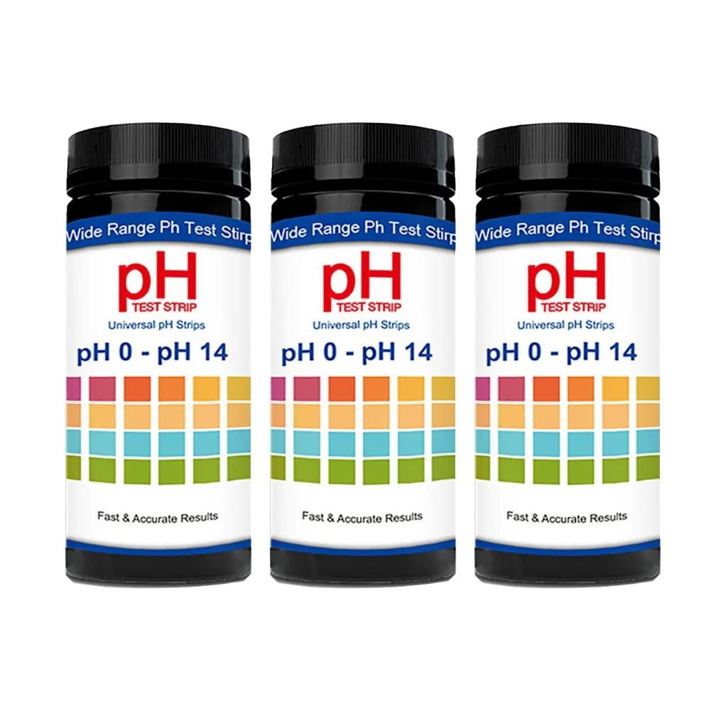 pH Test Strips 100 Pack, Quick Read Paper for Urine, Saliva, Water ...