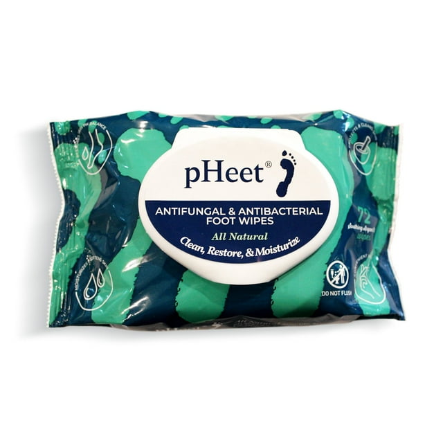 pHeet® Antifungal Foot Wipes - Natural Formula for Athletes, Treats ...