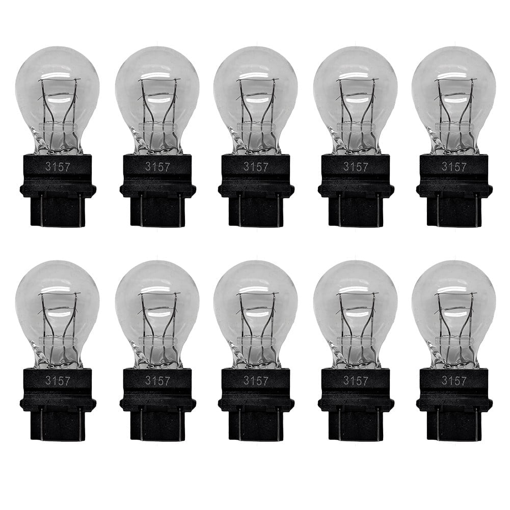 pack 3157 clear and amber tail signal halogen brake light bulb 12v ...