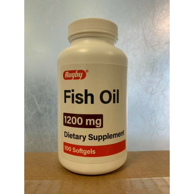 (pack of 5) Rugby Fish Oil 1200 mg dietary supplement 100/ bottle ...