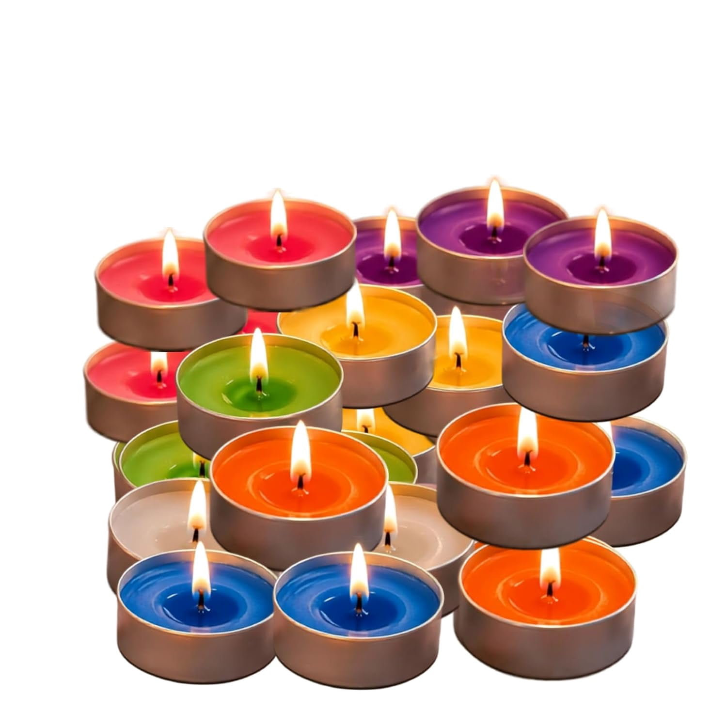 pack of 50 multicolor Wax Candle Light - Walmart.com