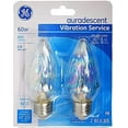 (pack of 6 bulbs) GE 46110 auradescent Decorative Medium Base Flame ...