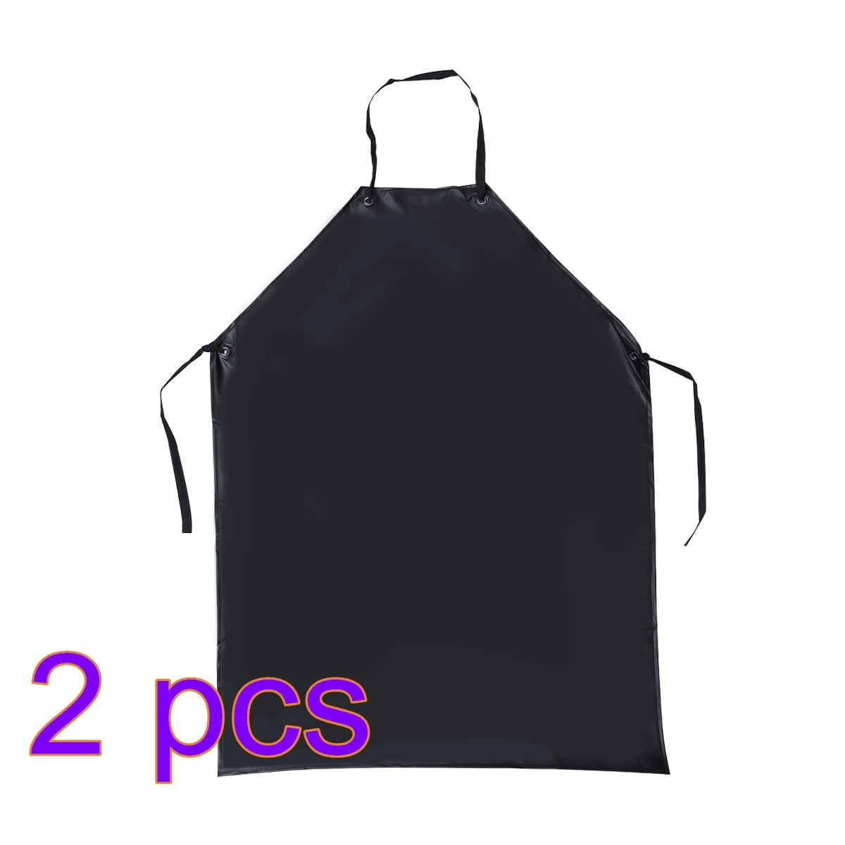 pack waterproof rubber vinyl apron 43" heavy duty chemical work apron ...
