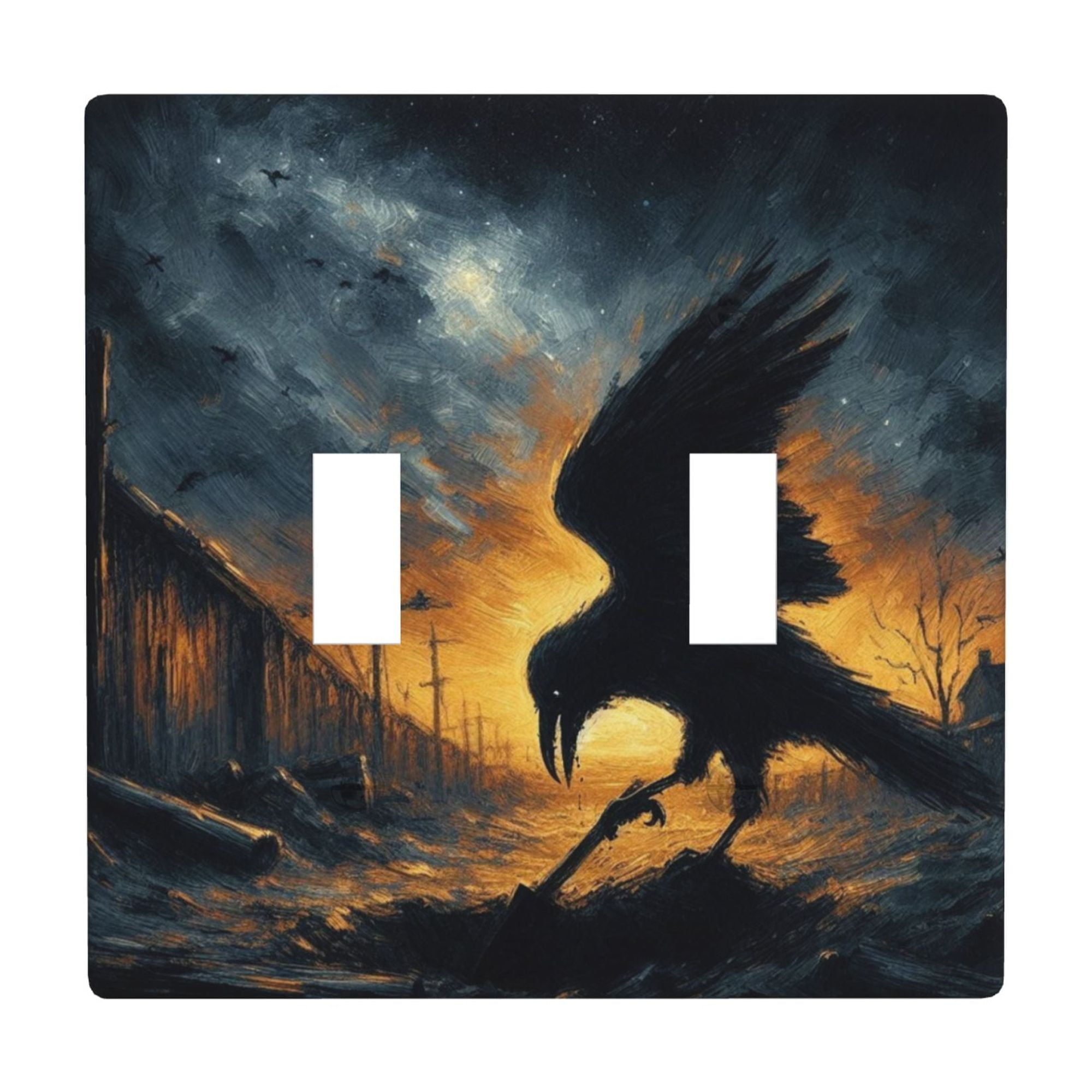 paint bird crow death Light Switch Cover Plates Single Toggle Wall ...