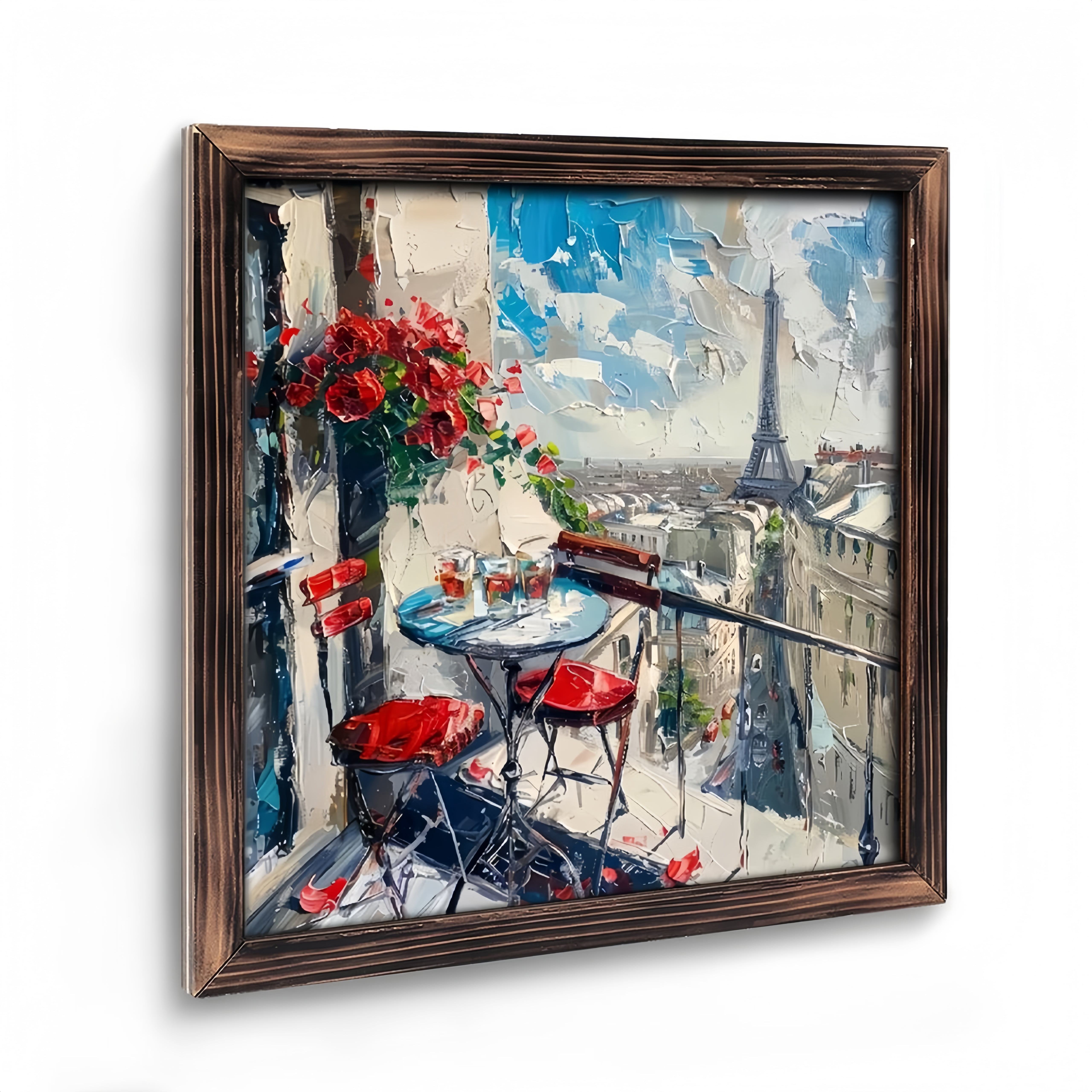 paintings Art Prints :Red City Landscape Wall Art for Bedroom , Paris ...
