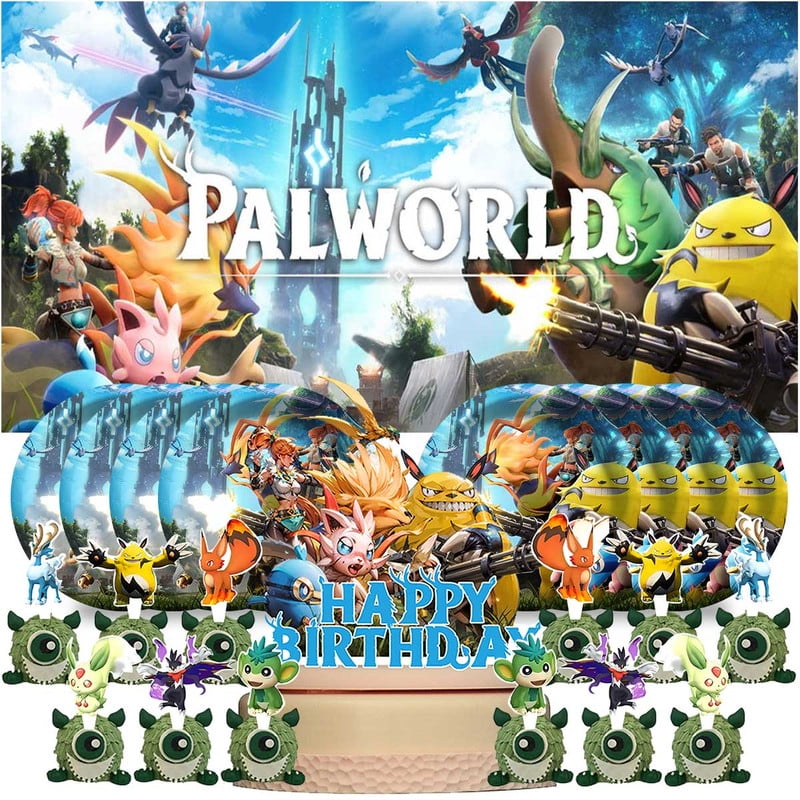 palworld Plates Birthday Supplies Decorations Decor Backdrop Banner ...