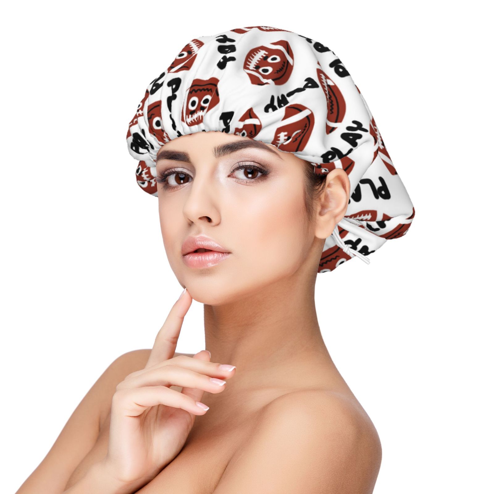 paly American football funny Silk Bonnet for Sleeping Women Men ...