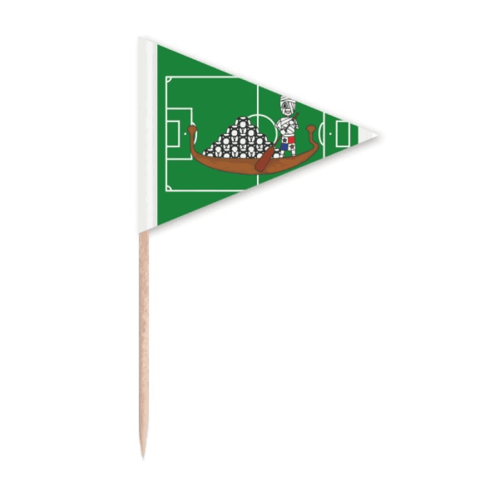 panama wooden boat football boat Toothpick Triangle Cupcake Toppers ...