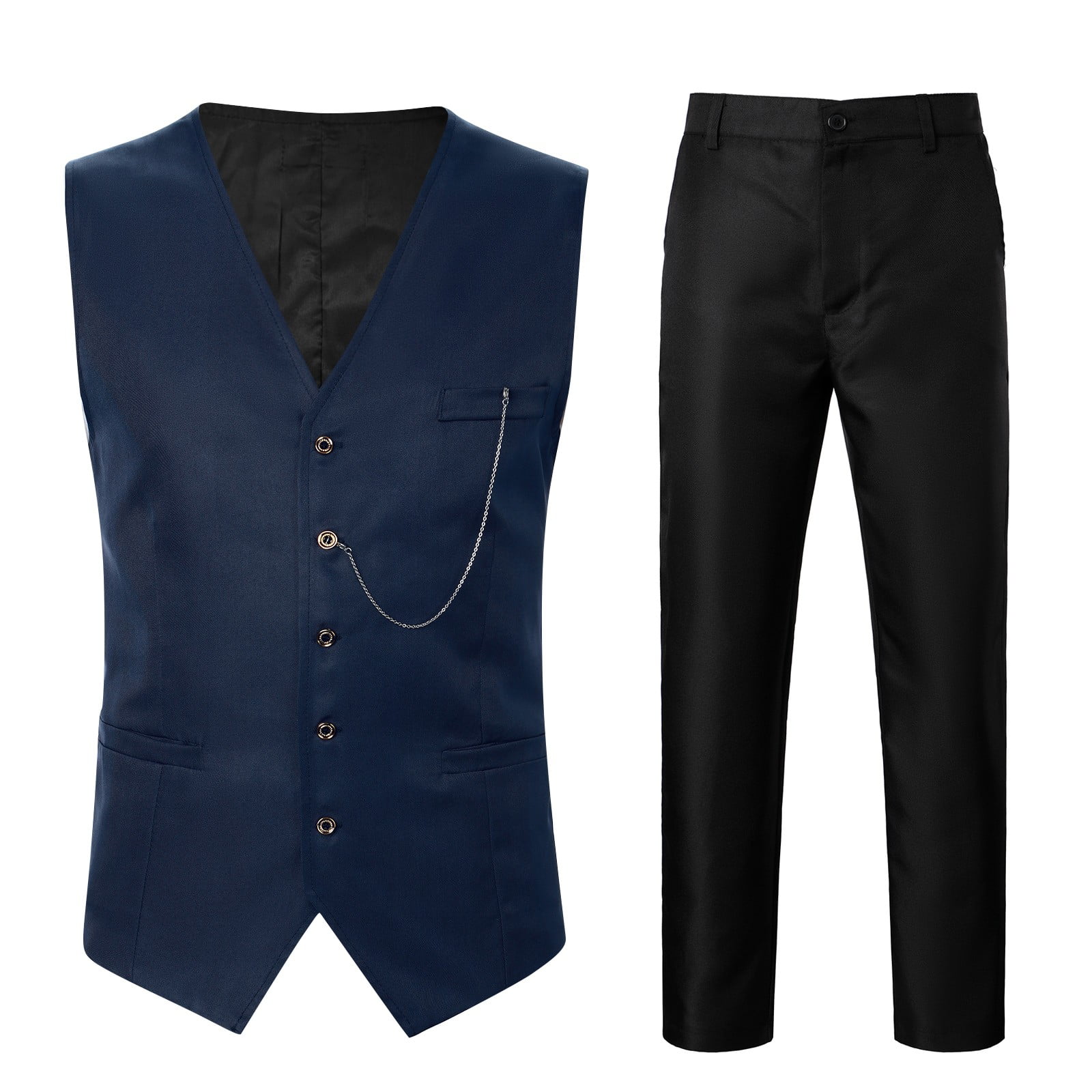 WILLBEST Pants for Men Mens Business formal Casual Wedding Banquet Vest ...