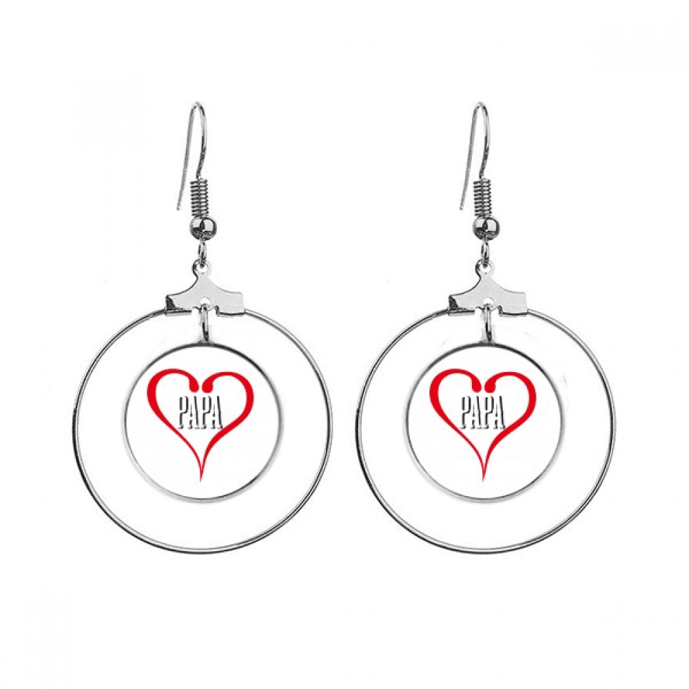 papa home parents father art deco fashion earrings dangle hoop jewelry ...