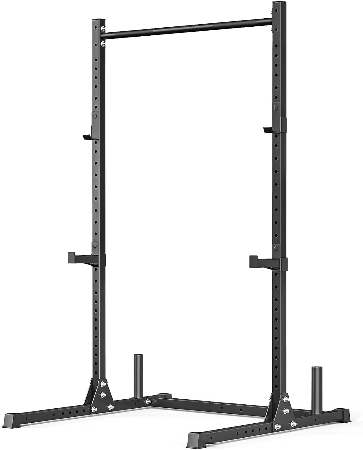 papababe Squat Rack with Pull Up Bar, Multi-Functional Power Rack with ...