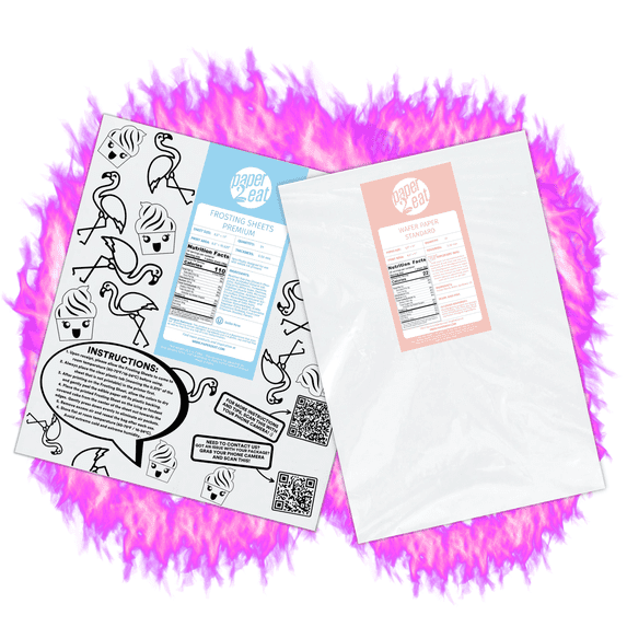 paper2eat Burn-Away Cake Edible Paper Combo (Frosting Sheets Premium 8. ...