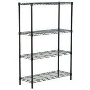 Bowoshen Black 5 Tier Shelving Rack,28"W x 12"D x 59"H Boltless Shelves ...