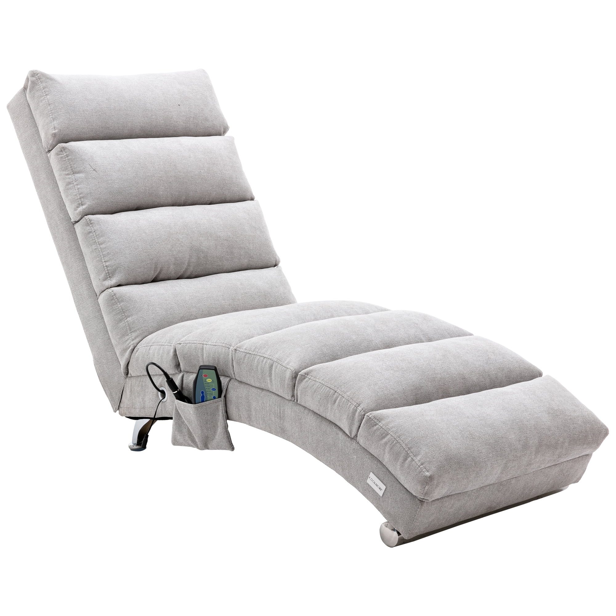 paproos Ergonomic Powered Massage Recliner, Light Gray Indoor Lounger ...