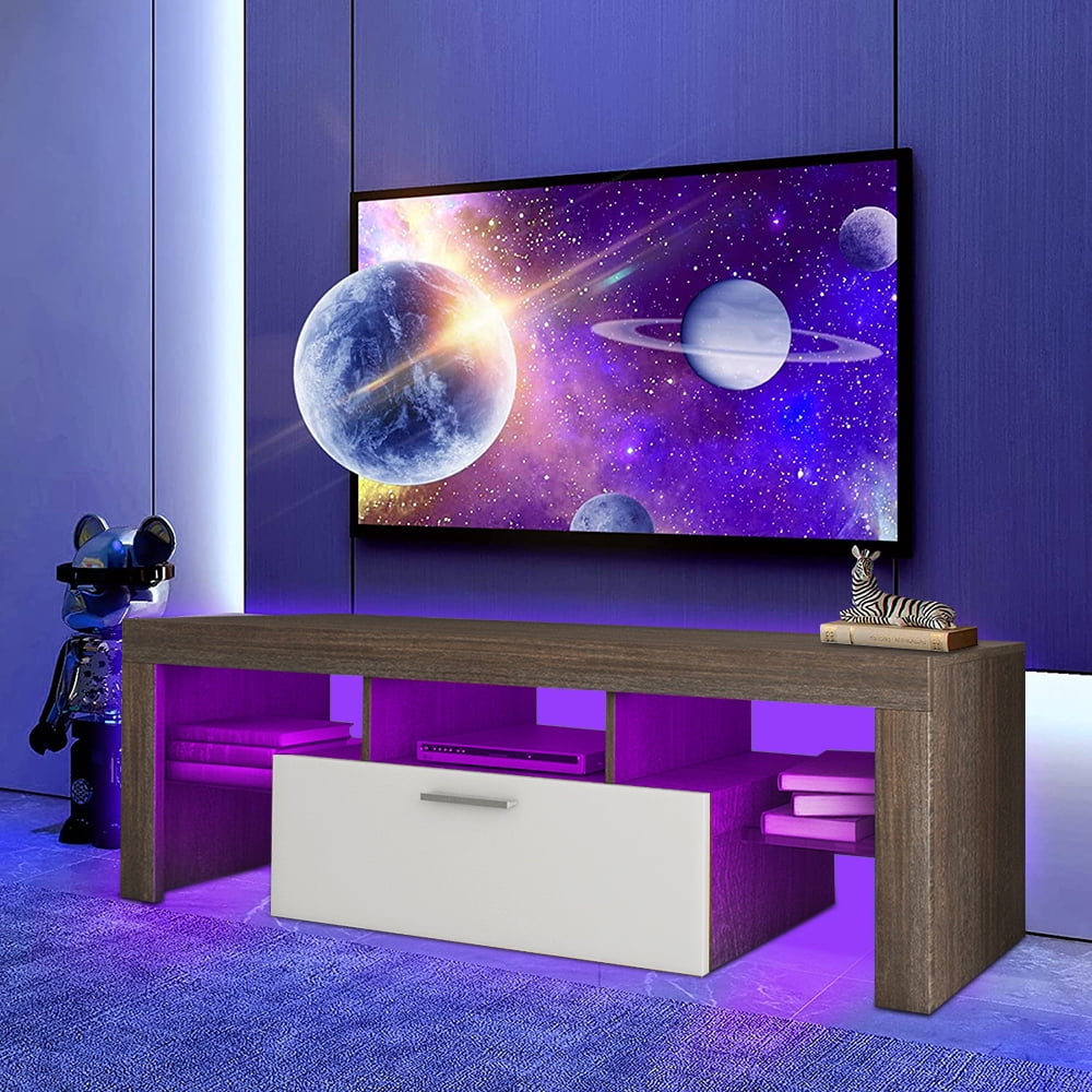 paproos New Upgrade Storage TV Stand for 55 Inch TV, TV Cabinet with 16 ...