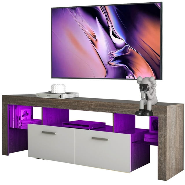 paproos New Upgrade Storage TV Stand for 70 Inch TV, TV Cabinet with 16 ...