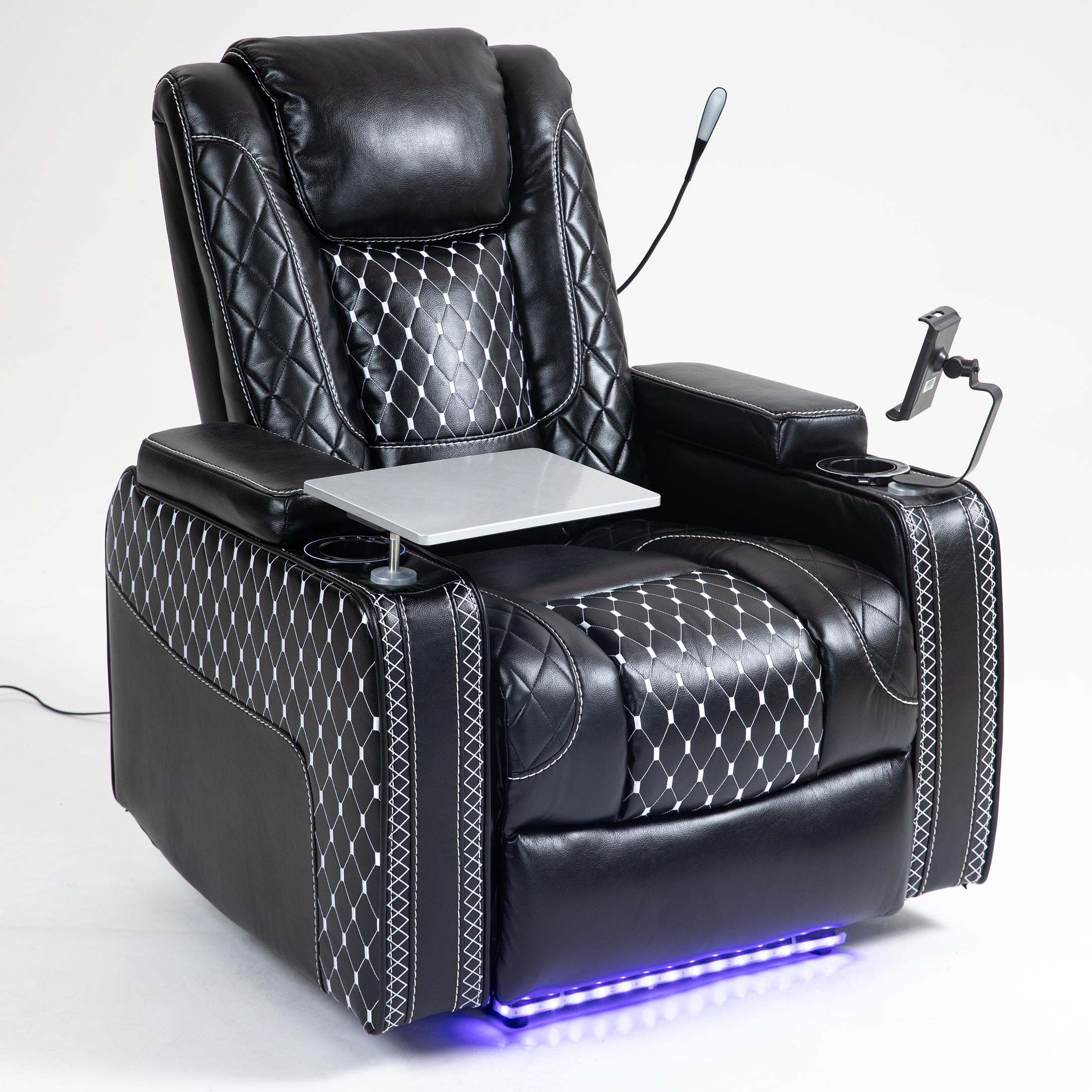 PAPROOS Zero Gravity Recliner Chair, Power Recliner with Laptop Table ...
