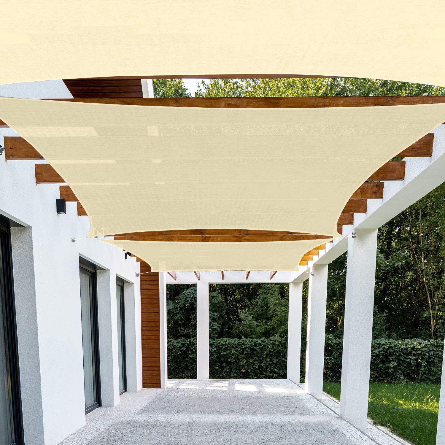 **paradise 20' x 20' sun shade sail rectangle canopy **cover sunlight ...