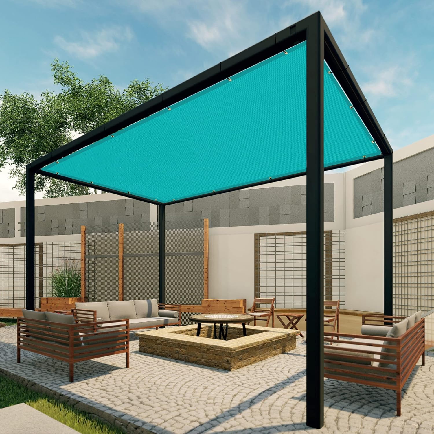 **paradise 4' x 9' sun shade sail straight edge, rectangle shade canopy ...