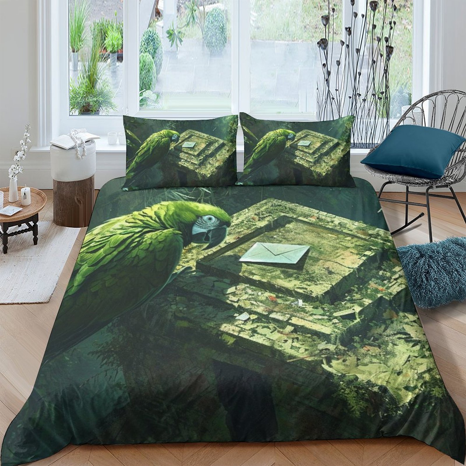 parrot 3D Printed Quilt Cover Duvet Cover Comforter Covers Bedding Set ...