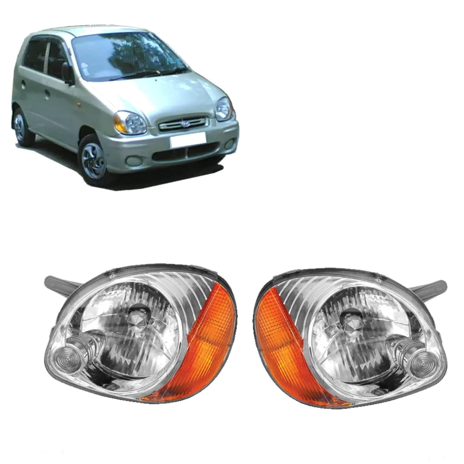 partsbigboss Head Light Lamp Assembly HYNDAI SNTRO Type 2 Left and ...