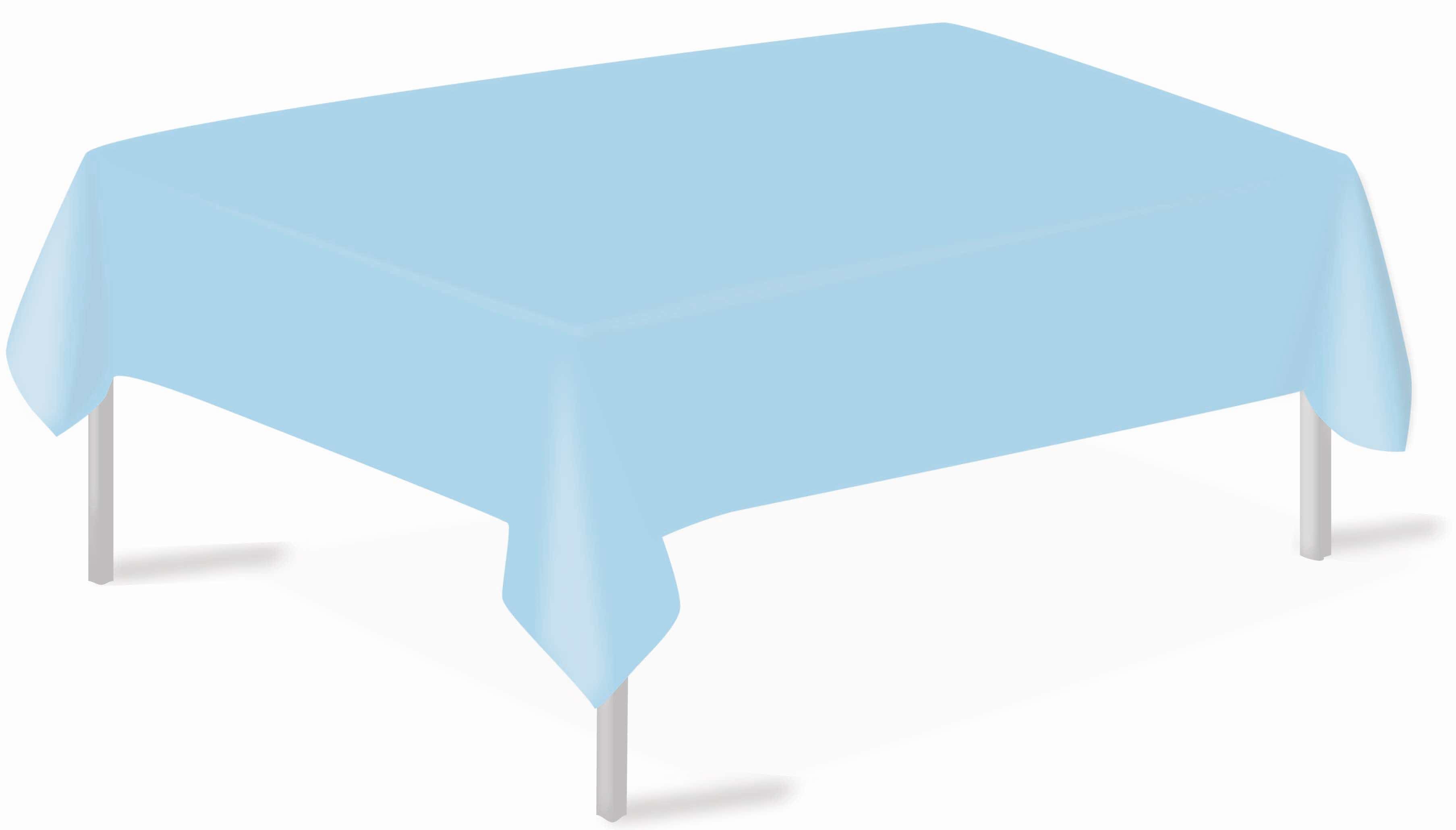 Ulyja Light Blue PEVA Table Cover, Waterproof & Reusable, 54x108in for ...